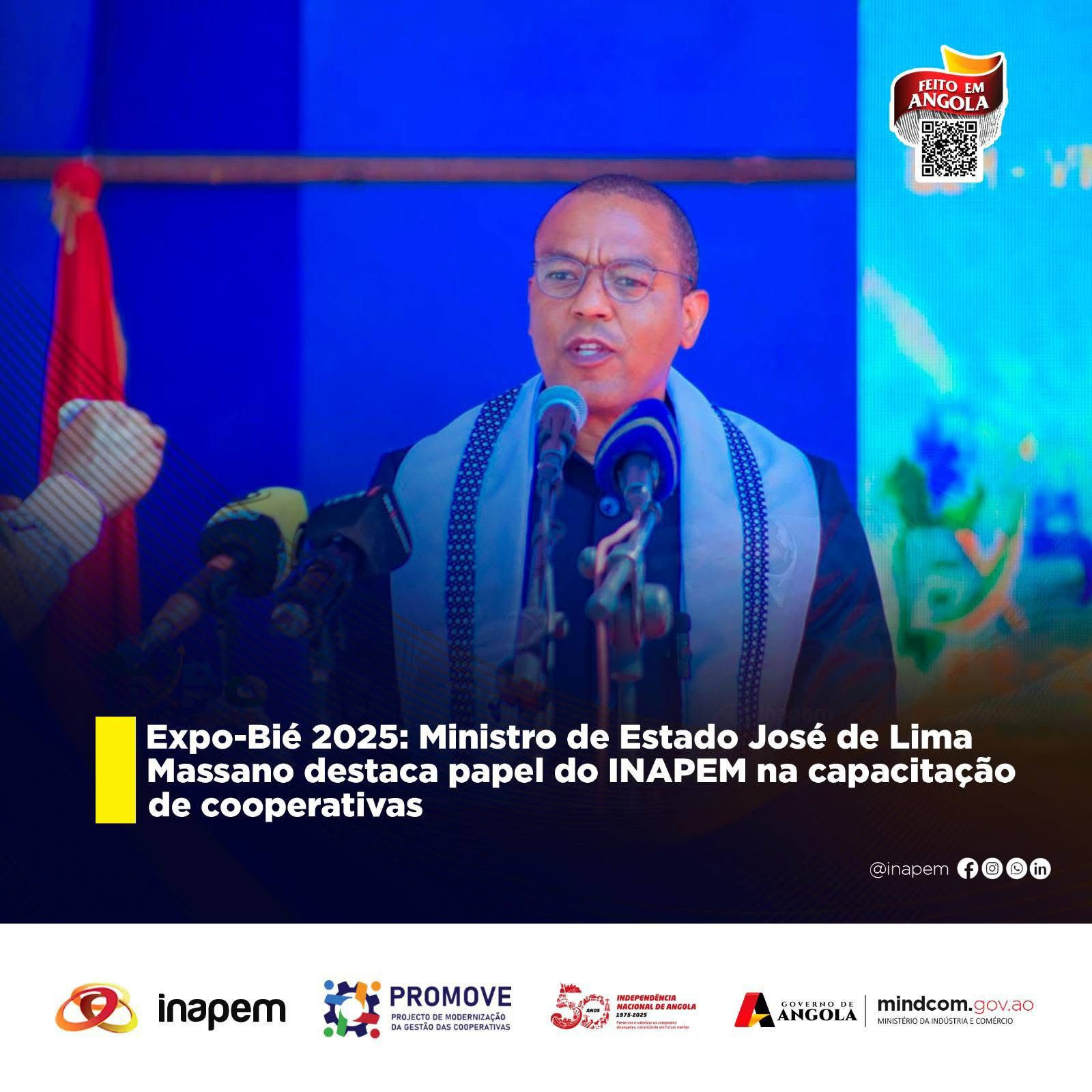 𝐄𝐱𝐩𝐨-𝐁𝐢𝐞́ 𝟐𝟎𝟐𝟓: 𝐌𝐢𝐧𝐢𝐬𝐭𝐫𝐨 𝐝𝐞 𝐄𝐬𝐭𝐚𝐝𝐨 𝐉𝐨𝐬𝐞́ 𝐝𝐞 𝐋𝐢𝐦𝐚 𝐌𝐚𝐬𝐬𝐚𝐧𝐨 𝐝𝐞𝐬𝐭𝐚𝐜𝐚 𝐩𝐚𝐩𝐞𝐥 ...