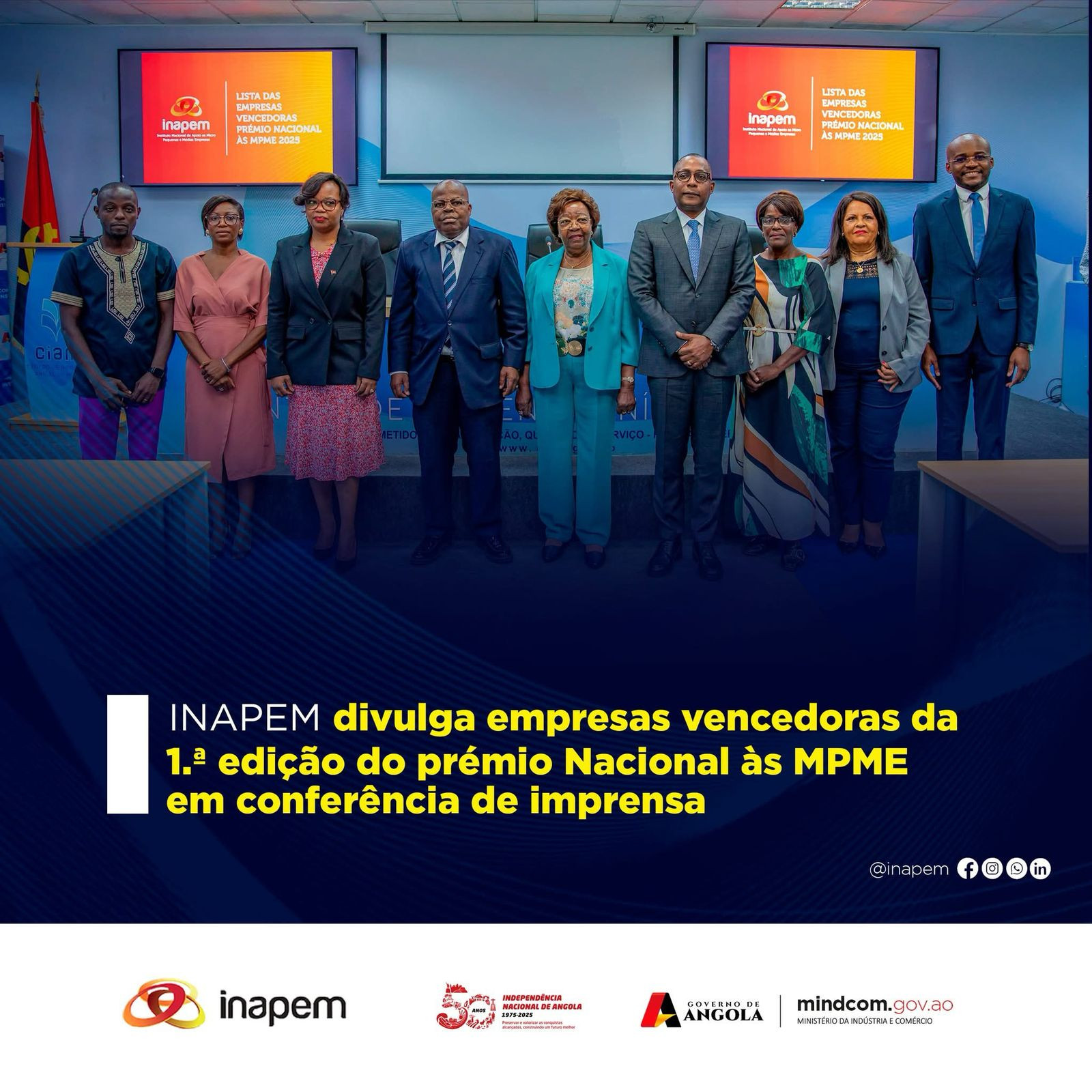 𝐈𝐍𝐀𝐏𝐄𝐌 𝐝𝐢𝐯𝐮𝐥𝐠𝐚 𝐞𝐦𝐩𝐫𝐞𝐬𝐚𝐬 𝐯𝐞𝐧𝐜𝐞𝐝𝐨𝐫𝐚𝐬 𝐝𝐚 𝟏.ª 𝐞𝐝𝐢çã𝐨 𝐝𝐨 𝐩𝐫é𝐦𝐢𝐨 𝐍𝐚𝐜𝐢𝐨𝐧𝐚𝐥 à𝐬 ...